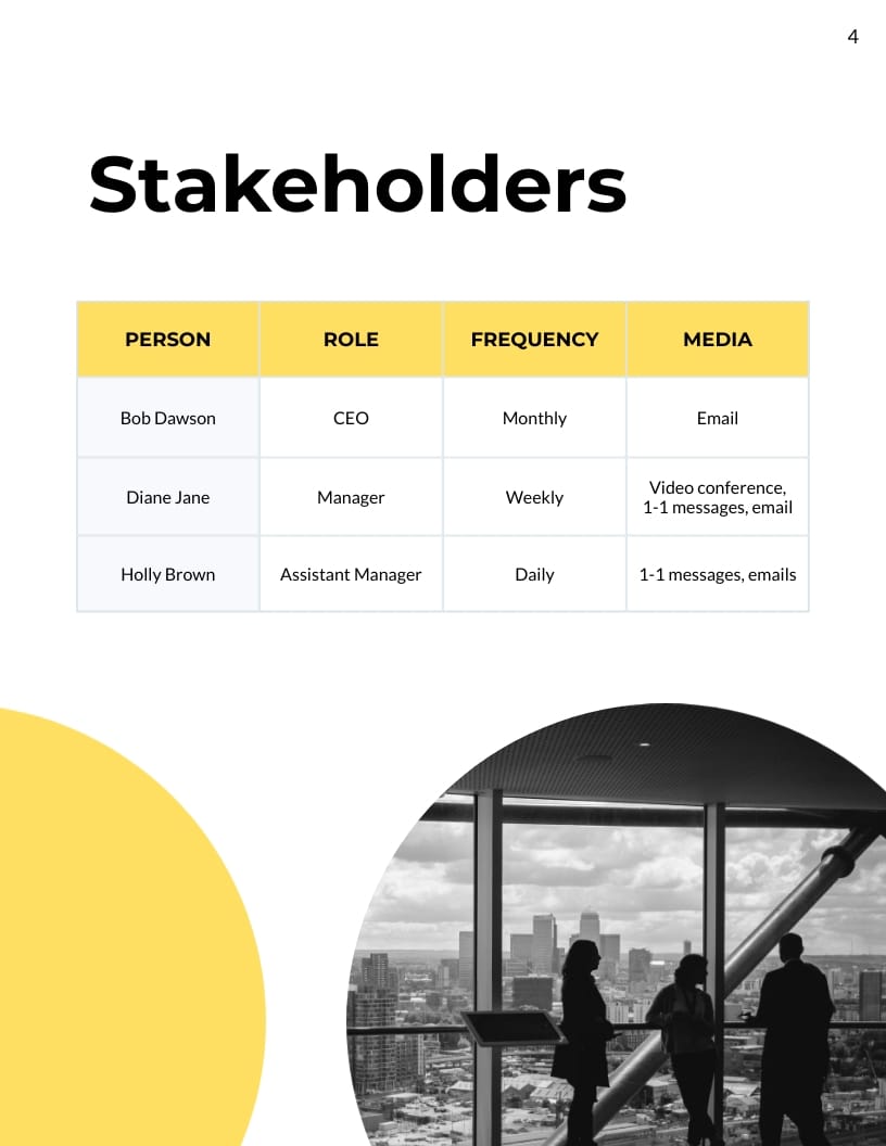 Project Management - Communication Plan Template | Visme
