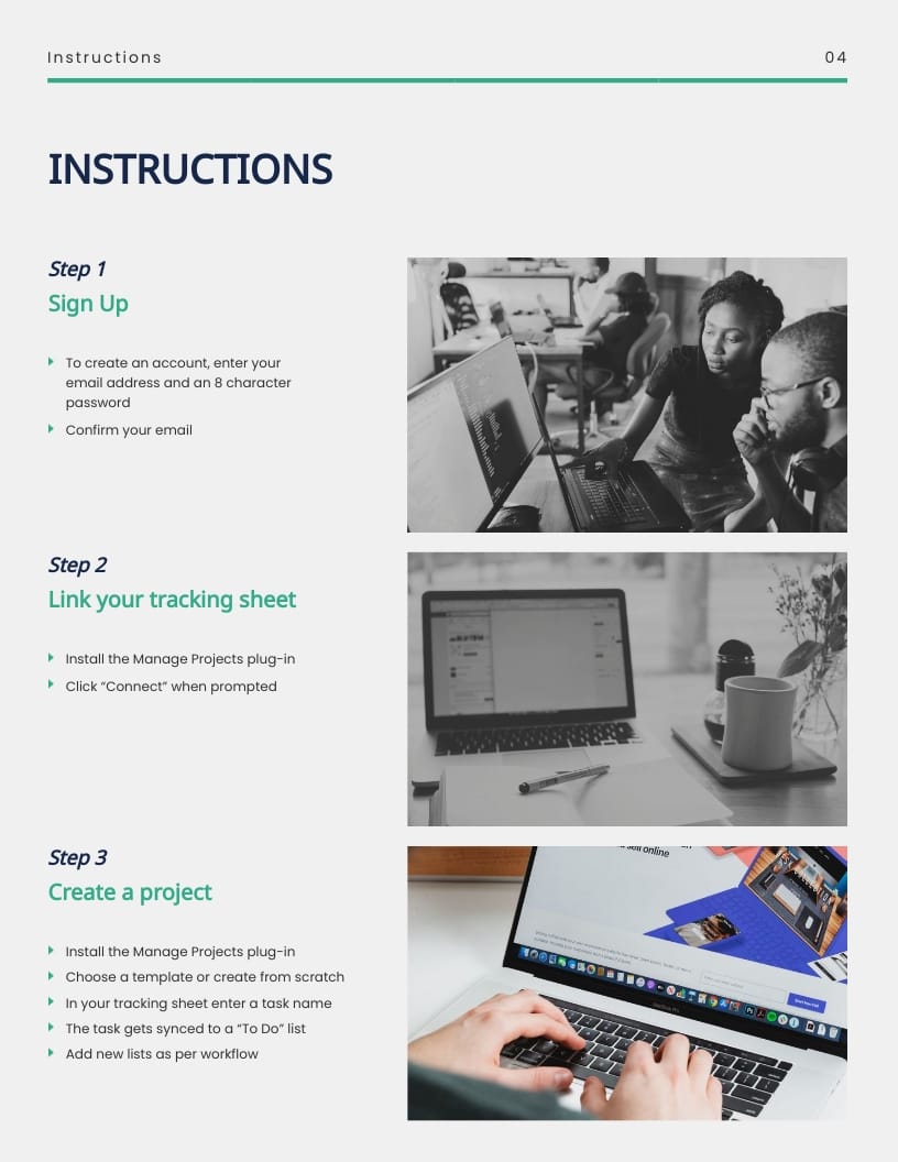 Project Management Tool Training Manual Template | Visme