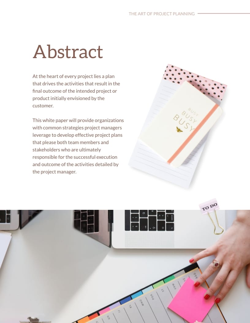Project Management White Paper Template | Visme