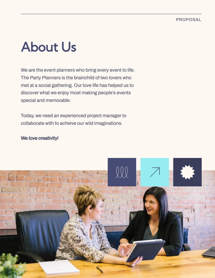 Project Manager Job Proposal Template | Visme