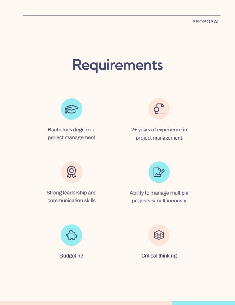 Project Manager Job Proposal Template | Visme