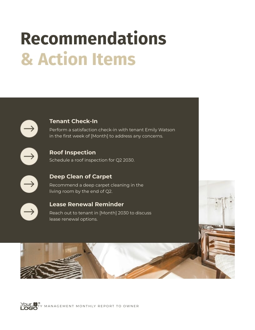 Property Management Monthly Report to Owner Template | Visme