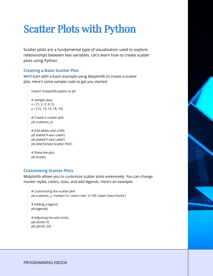 Python Programming Ebook Template | Visme