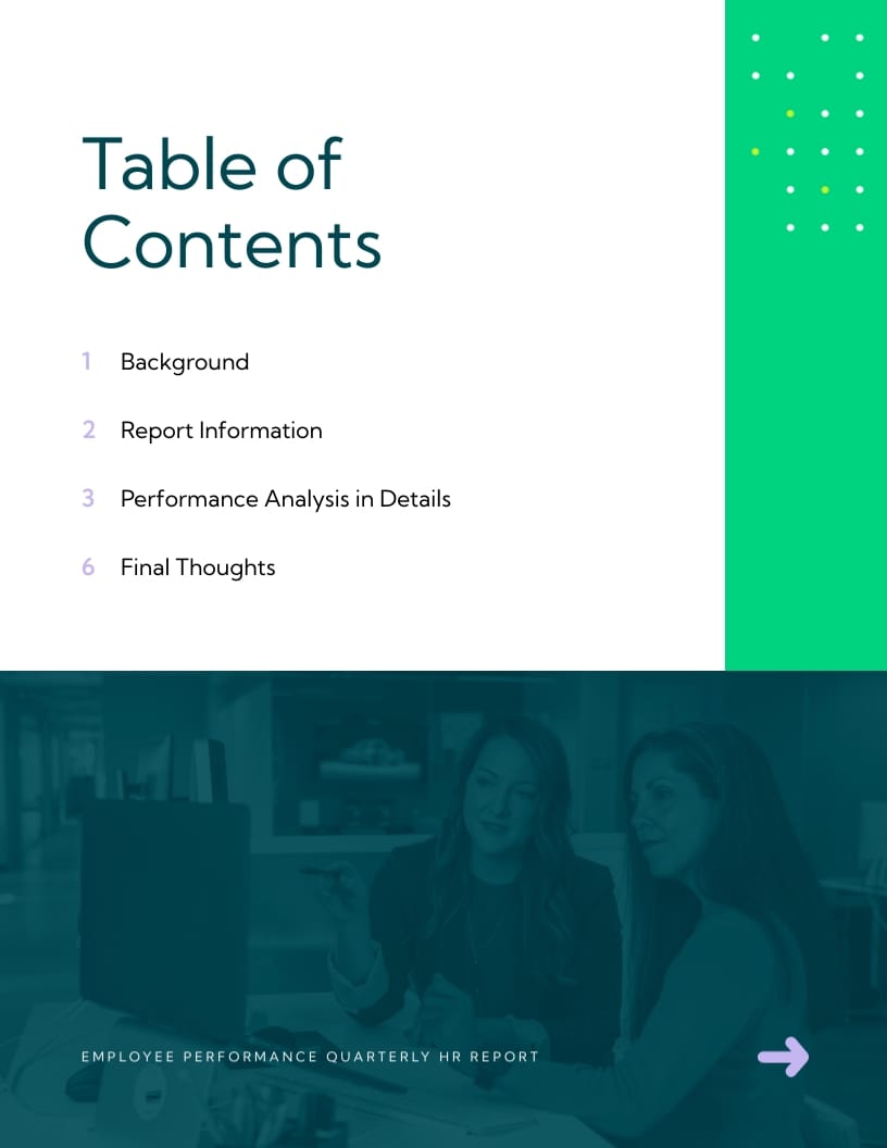 Quarterly HR Report Template | Visme