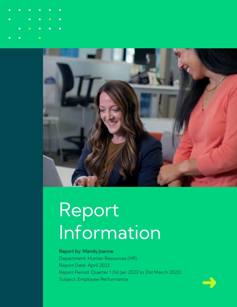 Quarterly HR Report Template | Visme