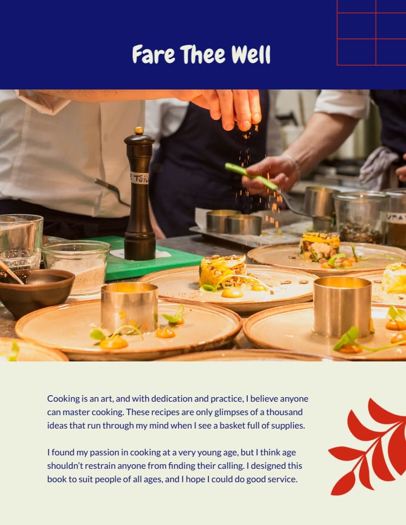 Quick Dinner Recipe Ebook Template | Visme