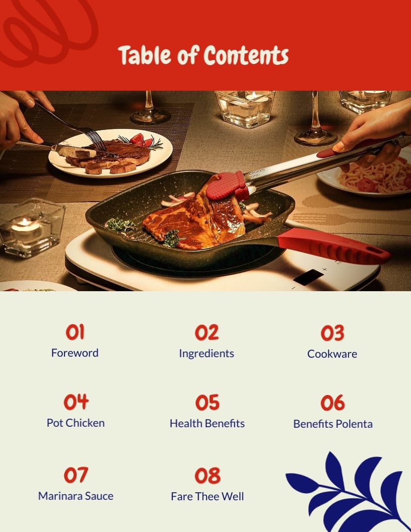 Quick Dinner Recipe Ebook Template | Visme