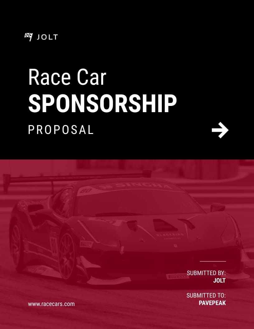 Race Car Sponsorship Proposal Template Visme