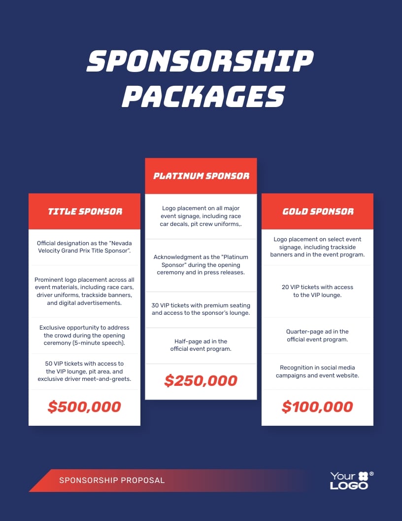 Racing Sponsorship Proposal Template | Visme