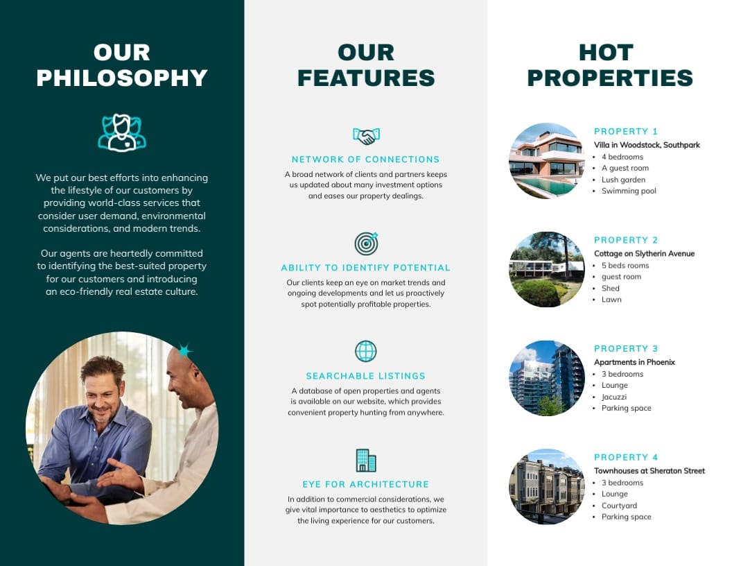 Real Estate Agency Brochure Template | Visme