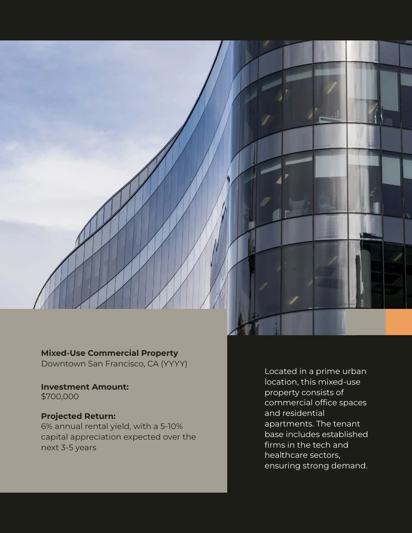 Real Estate Investment Portfolio Template | Visme