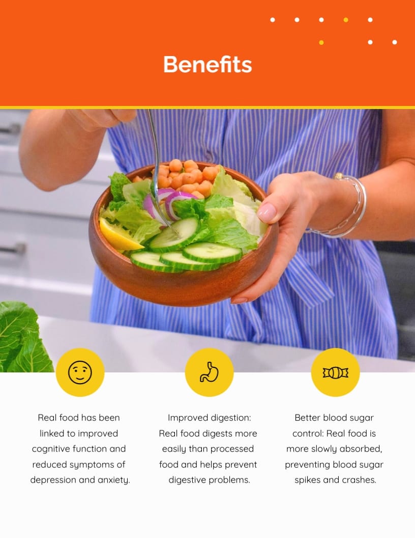 Real Food Guide Training Manual Template | Visme