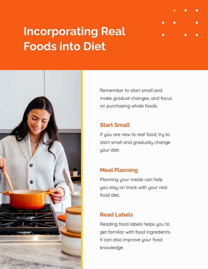 Real Food Guide Training Manual Template | Visme
