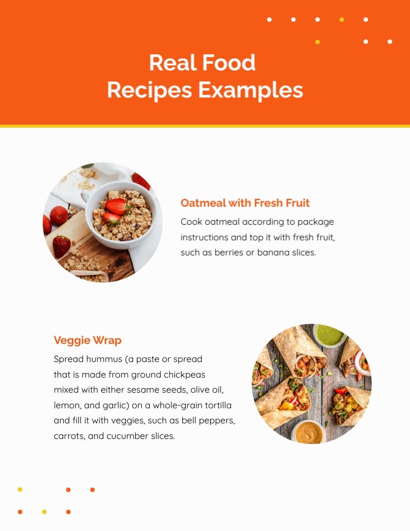 Real Food Guide Training Manual Template | Visme