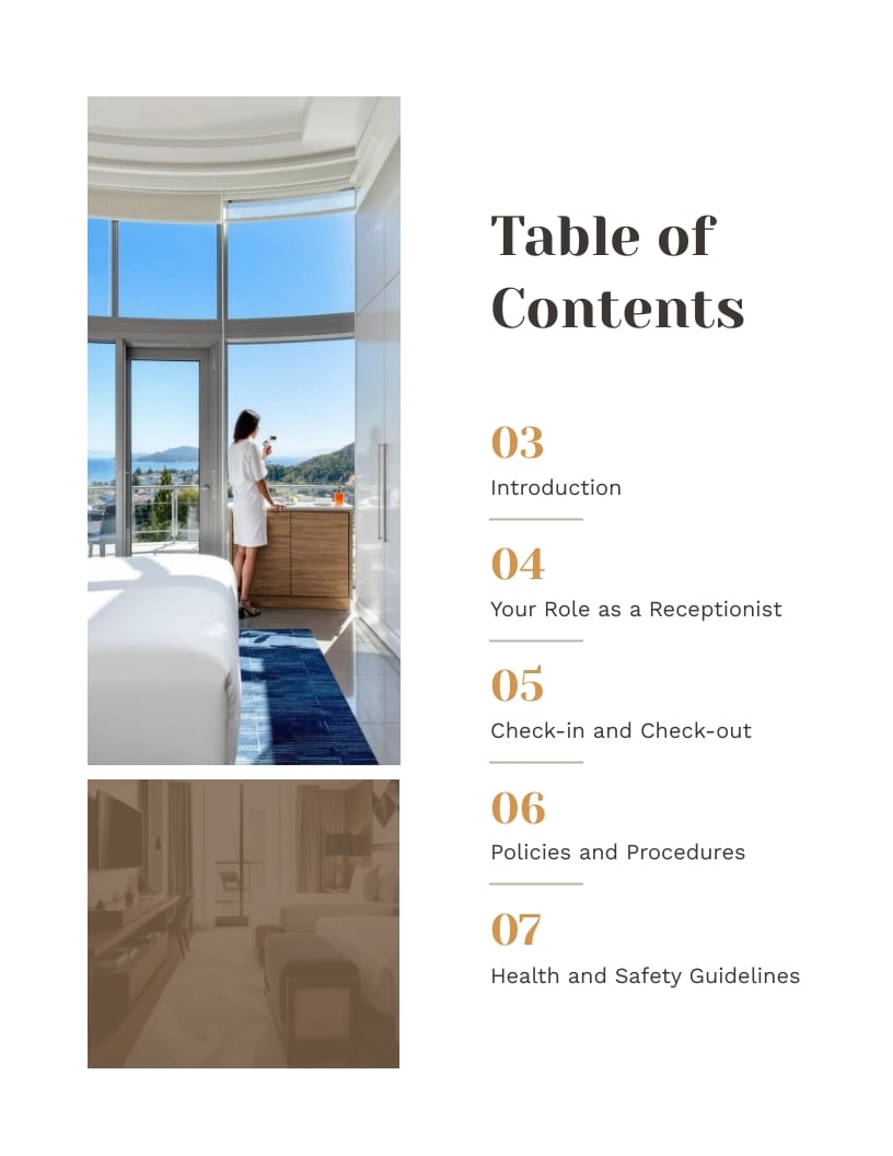 Receptionist Training Manual Template | Visme