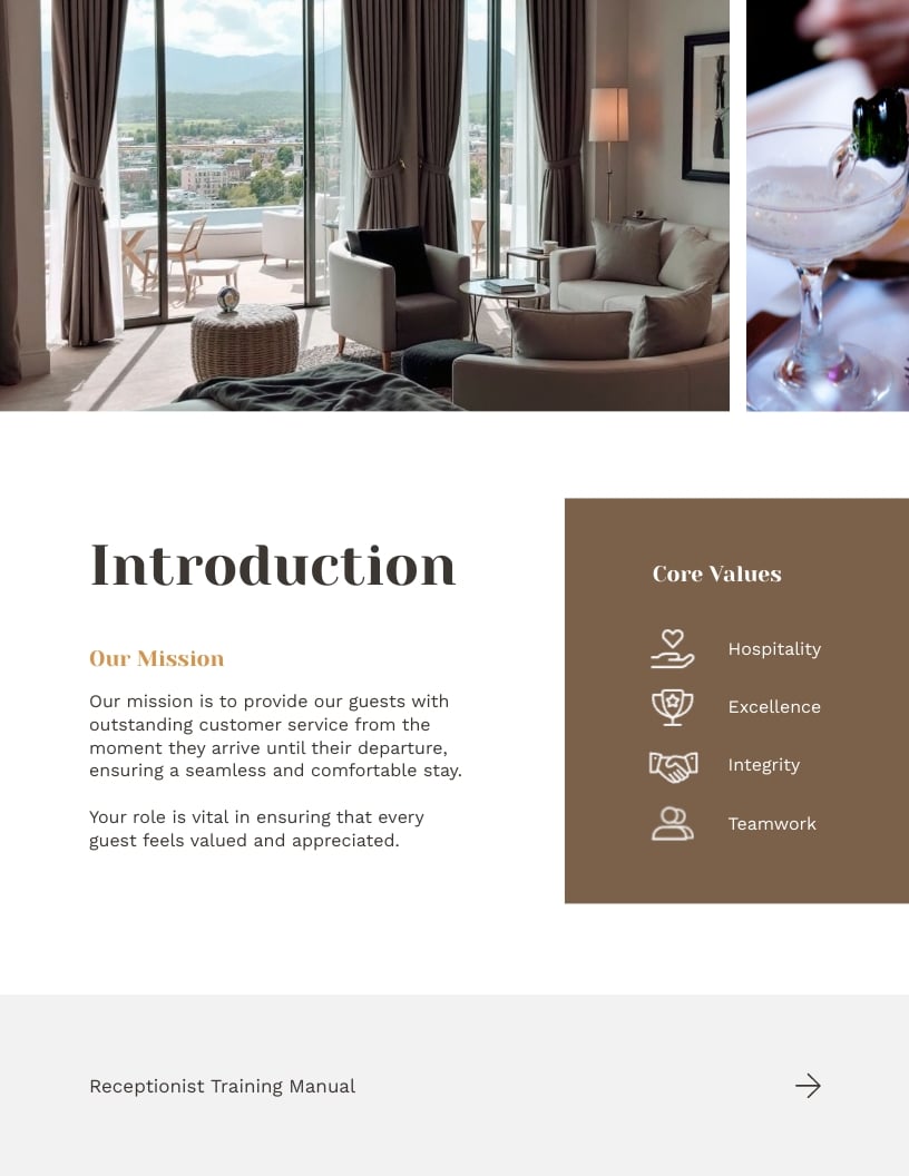 Receptionist Training Manual Template | Visme