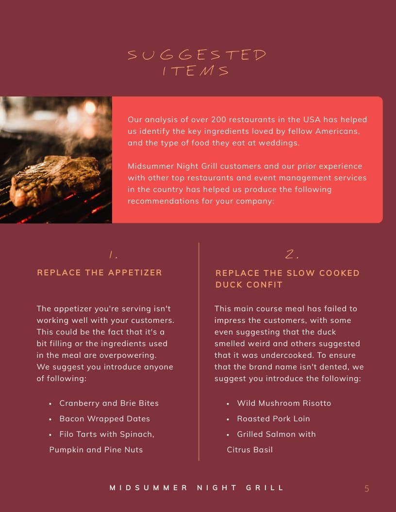 Recommendation Report Template | Visme