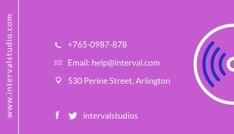 Record Label Business Card Template | Visme