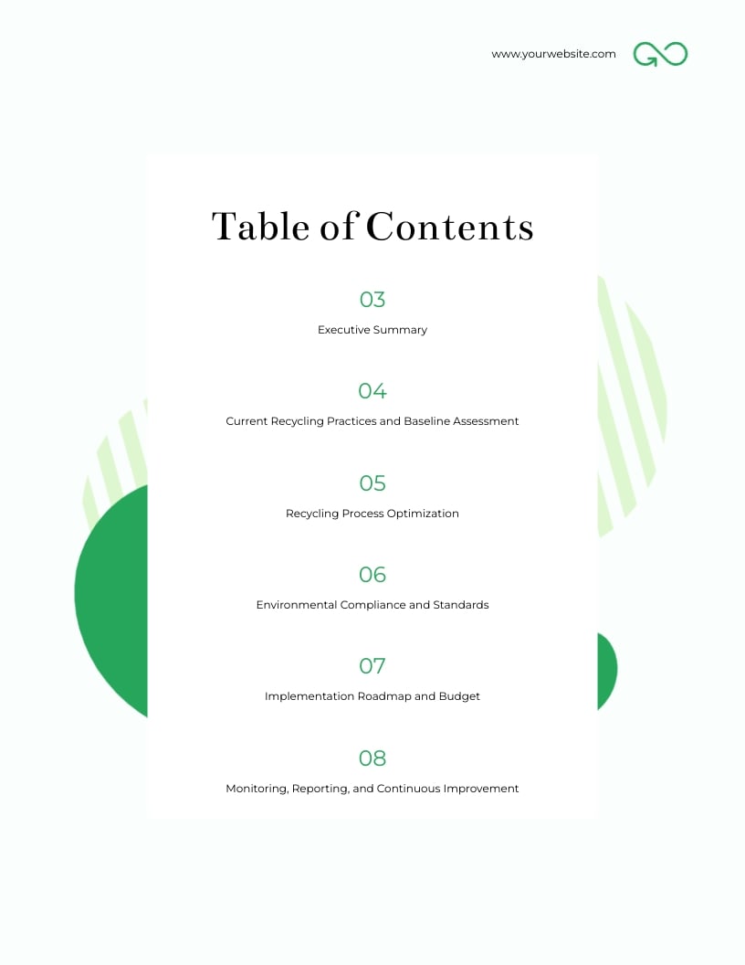 Recycling Plan Template | Visme