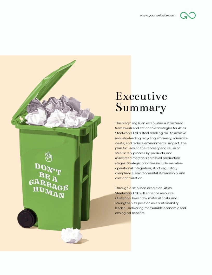 Recycling Plan Template | Visme