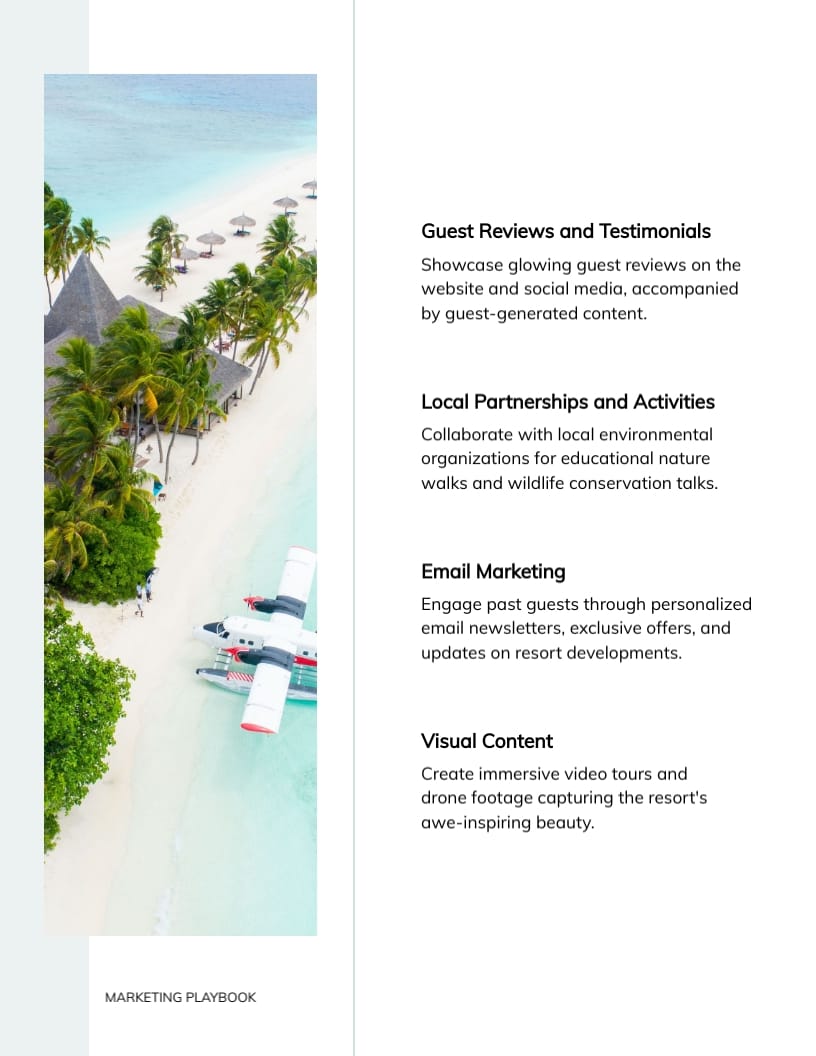 Resort Marketing Playbook Template | Visme