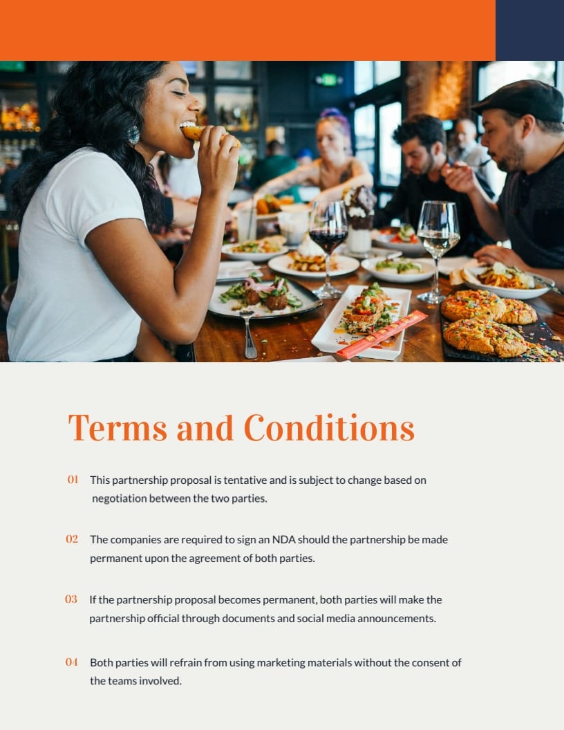 Restaurant Brand Collaboration Proposal Template | Visme