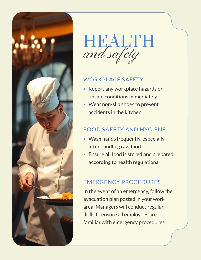 Restaurant Employee Handbook Template | Visme