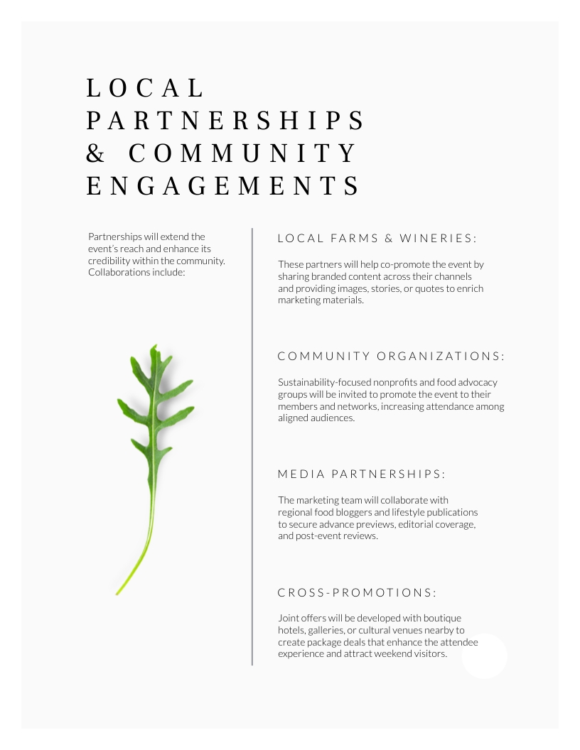 Restaurant Event Marketing Plan Template | Visme