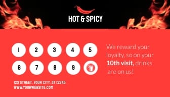 Restaurant Loyalty Card Template | Visme