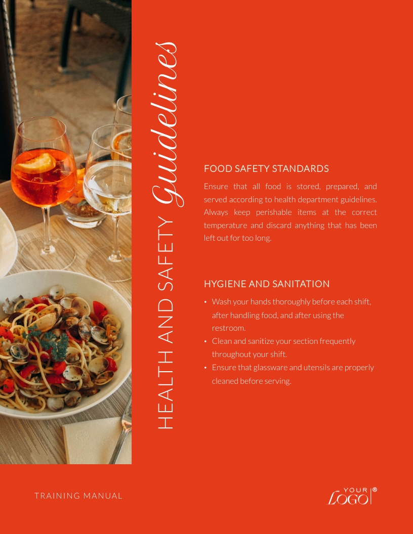 Restaurant Server Training Manual Template | Visme Restaurant Server Training Manual Template | Visme
