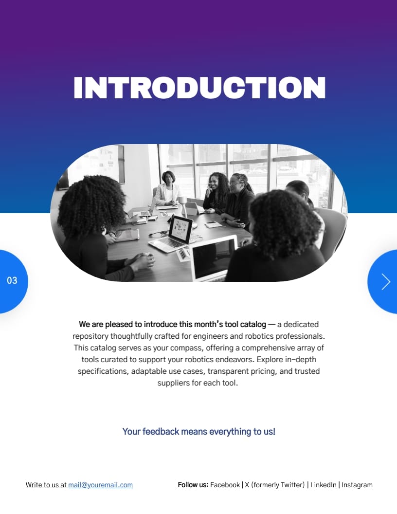 Robotics Tools Catalog Template | Visme