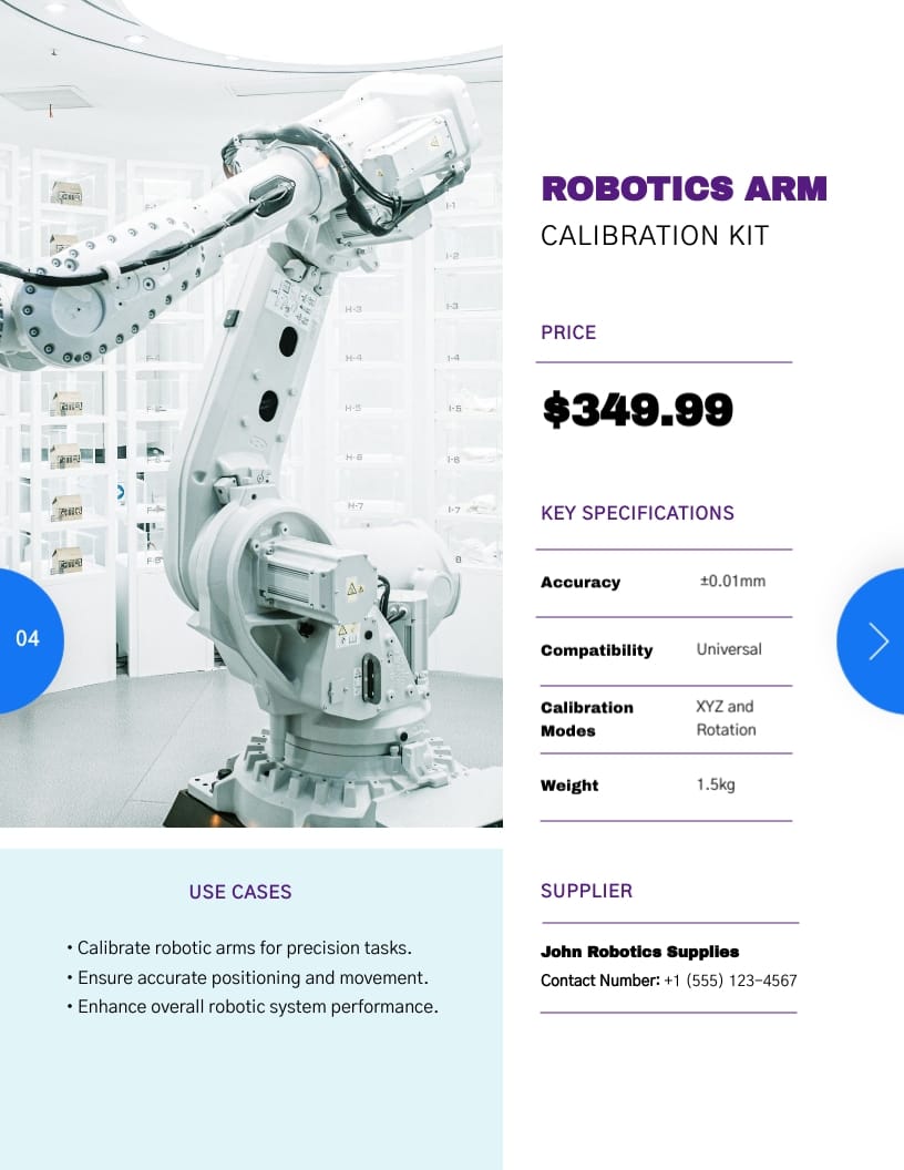 Robotics Tools Catalog Template | Visme
