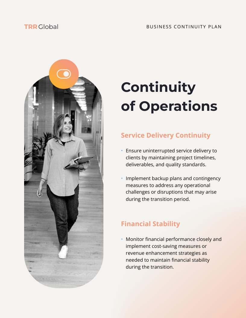 Roles and Responsibilities Business Continuity Plan Template | Visme