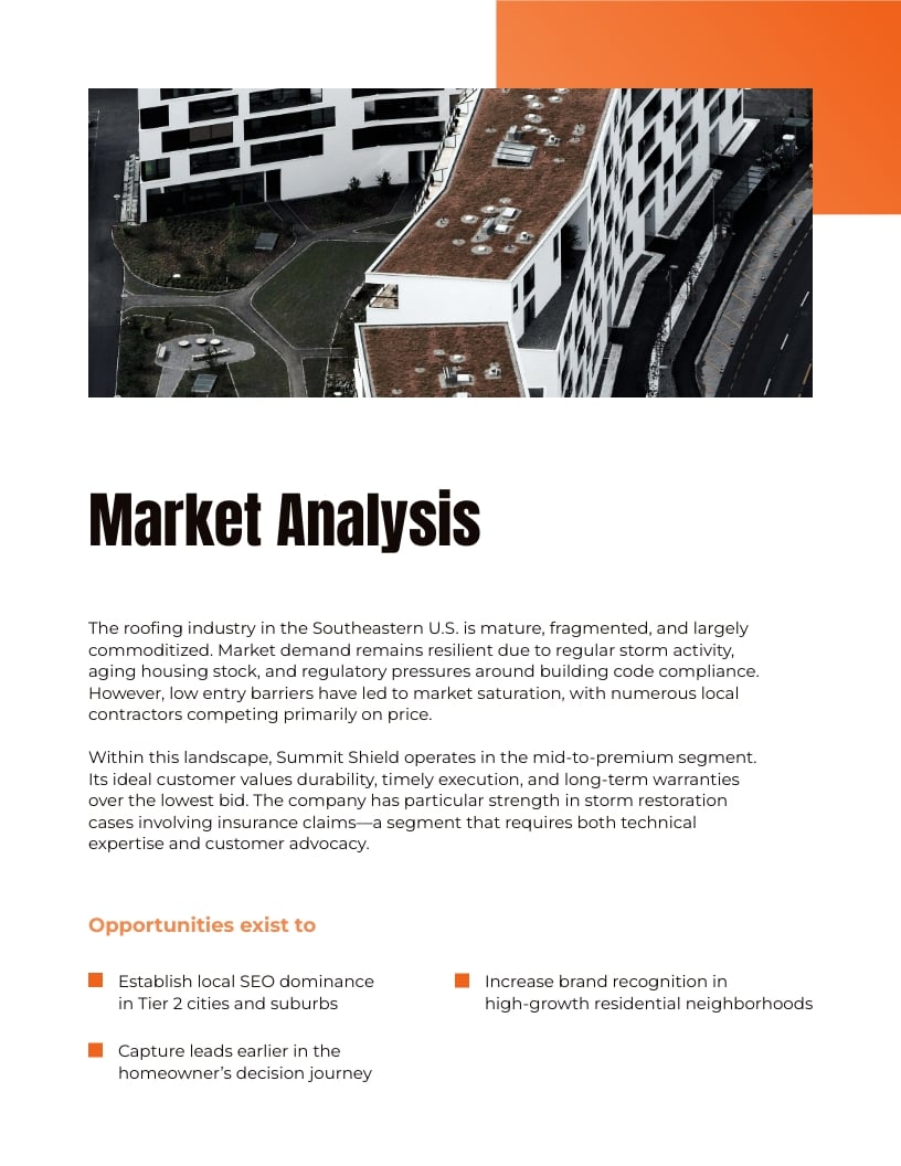 Roofing Company Marketing Strategy Plan Template | Visme