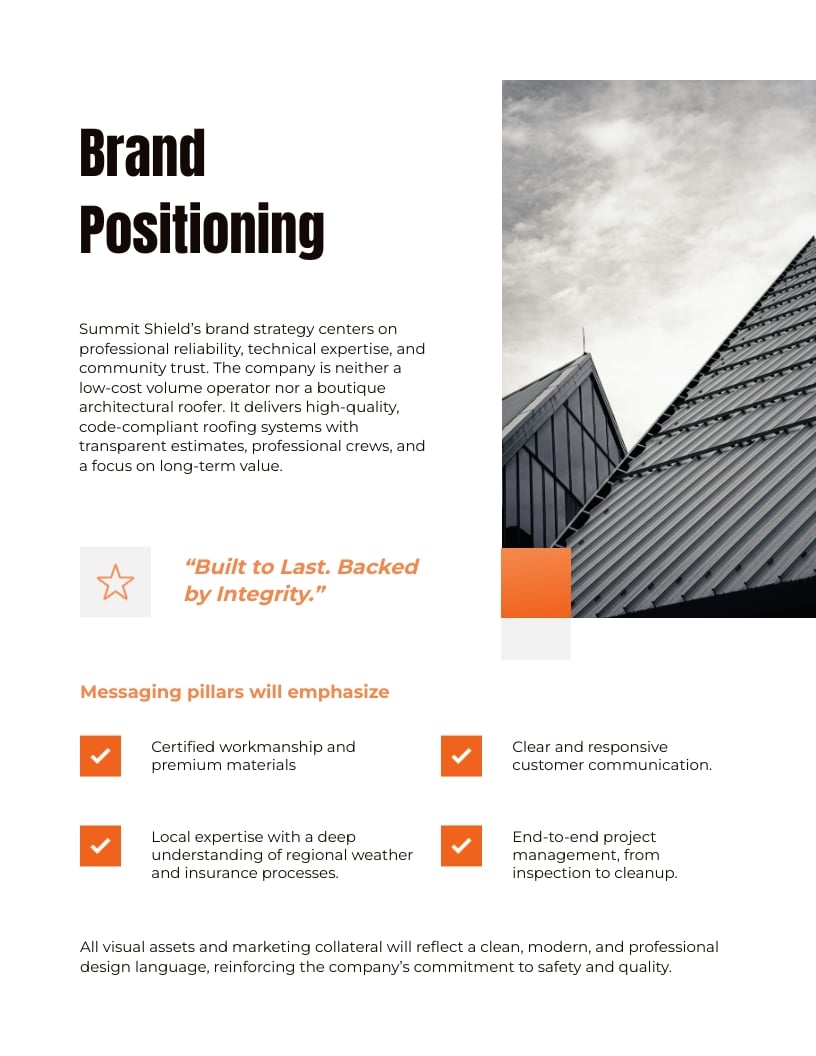 Roofing Company Marketing Strategy Plan Template | Visme