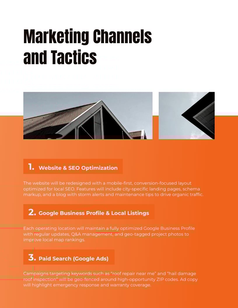 Roofing Company Marketing Strategy Plan Template | Visme