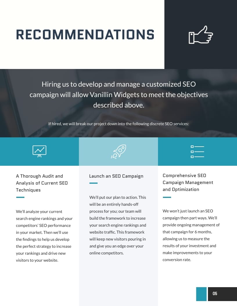 SEO Proposal Template | Visme