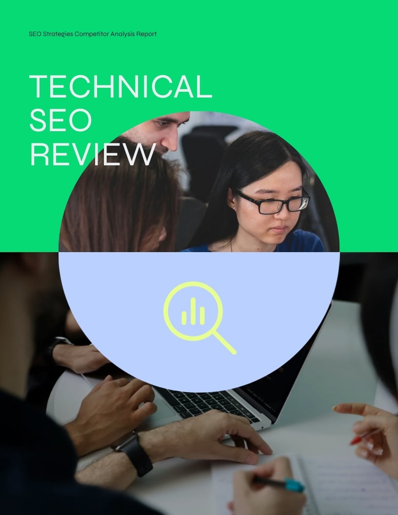 SEO Strategies Competitor Analysis Report Template | Visme