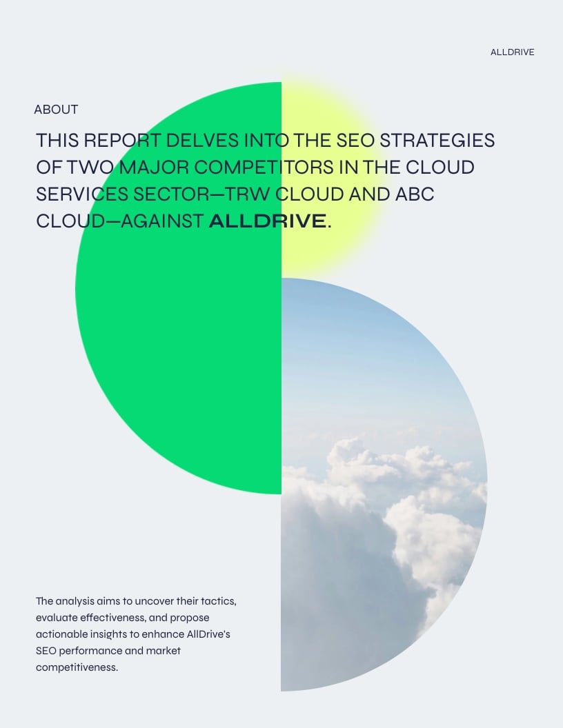 SEO Strategies Competitor Analysis Report Template | Visme