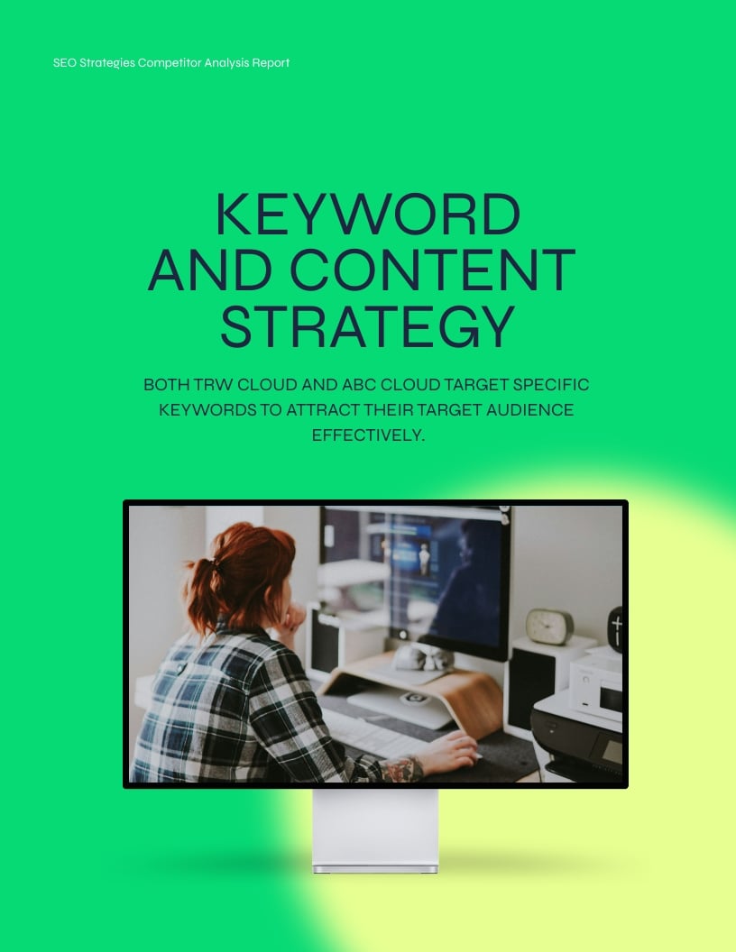 SEO Strategies Competitor Analysis Report Template | Visme