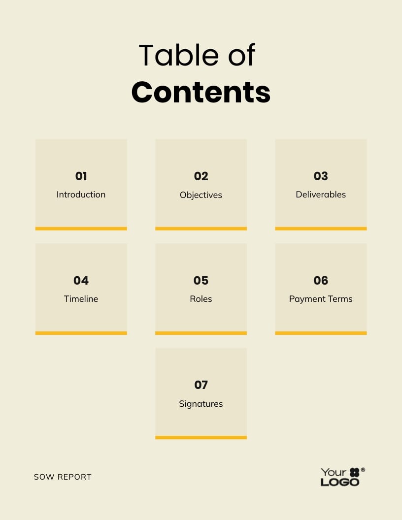 SOW For Contractors Template | Visme