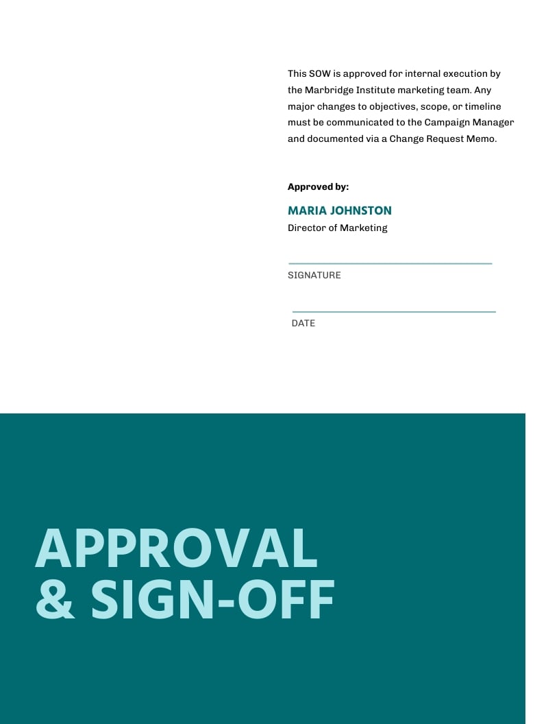 SOW For Internal Projects Template | Visme