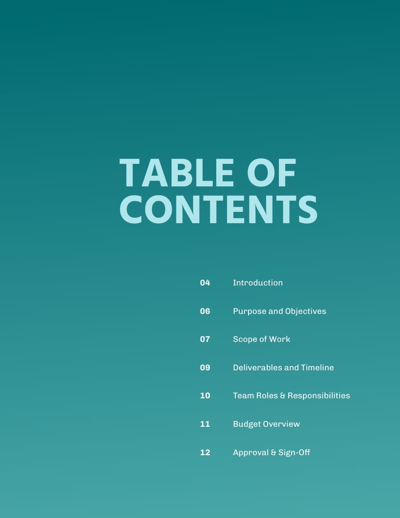 SOW For Internal Projects Template | Visme