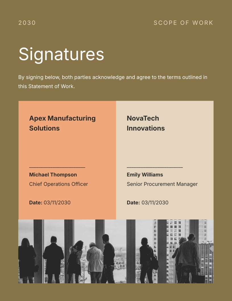 SOW For Manufacturers Template | Visme