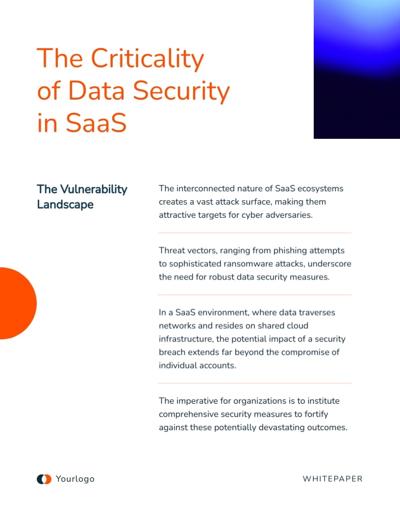 SaaS Security Whitepaper Template | Visme