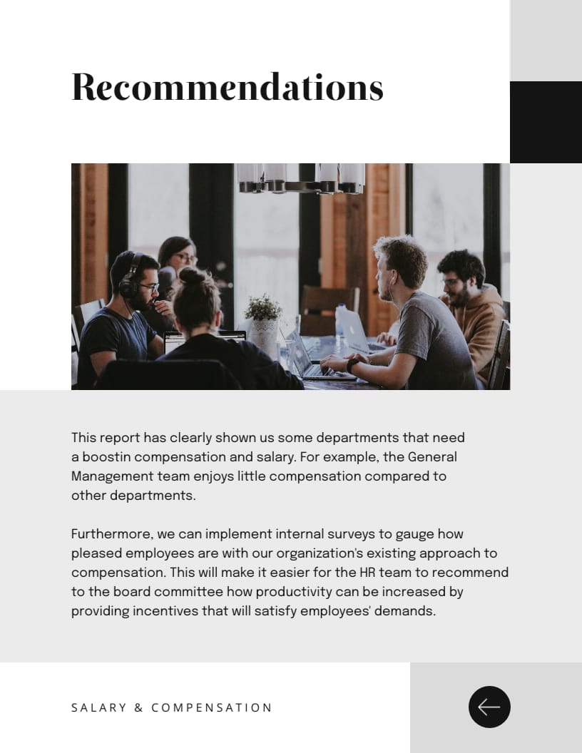 Salary and Compensation HR Report Template | Visme