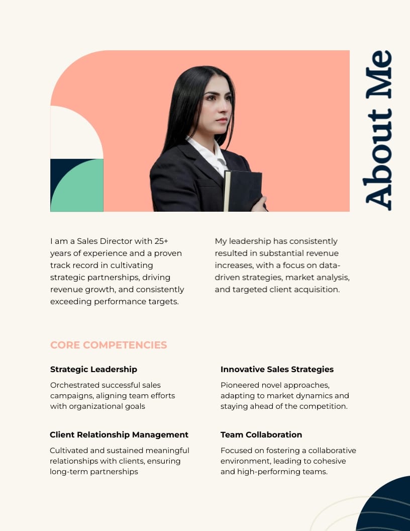 Sales Director Portfolio Template | Visme