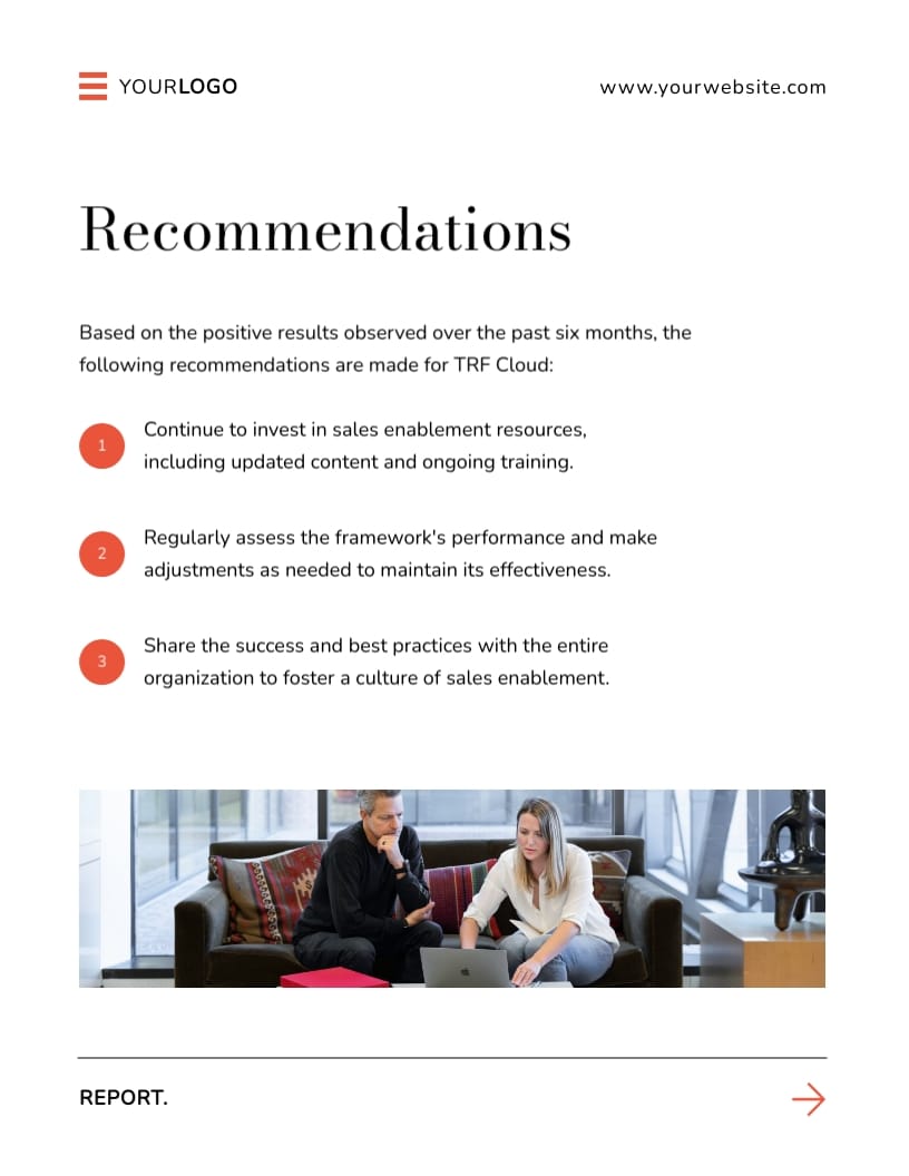 Sales Enablement Framework Report Template Visme