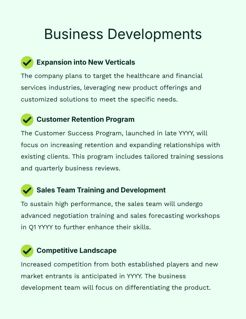 Sales and Business Development Briefing Report Template | Visme