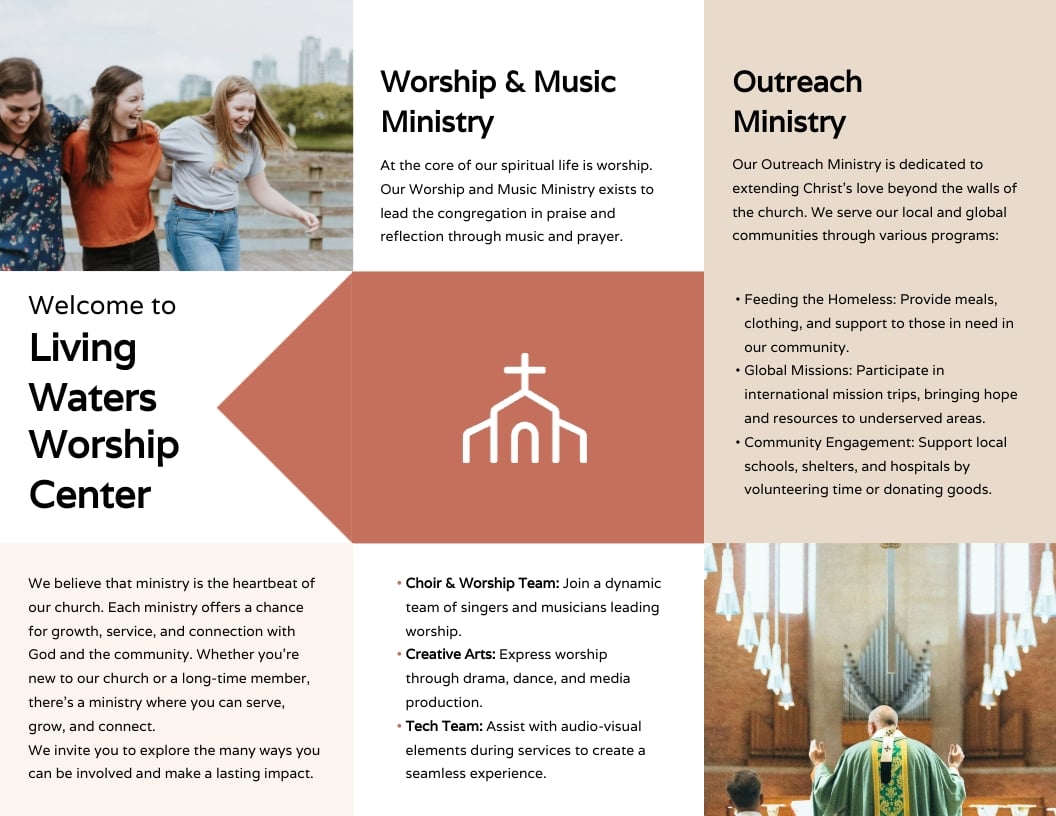 Sample Church Brochure Template | Visme